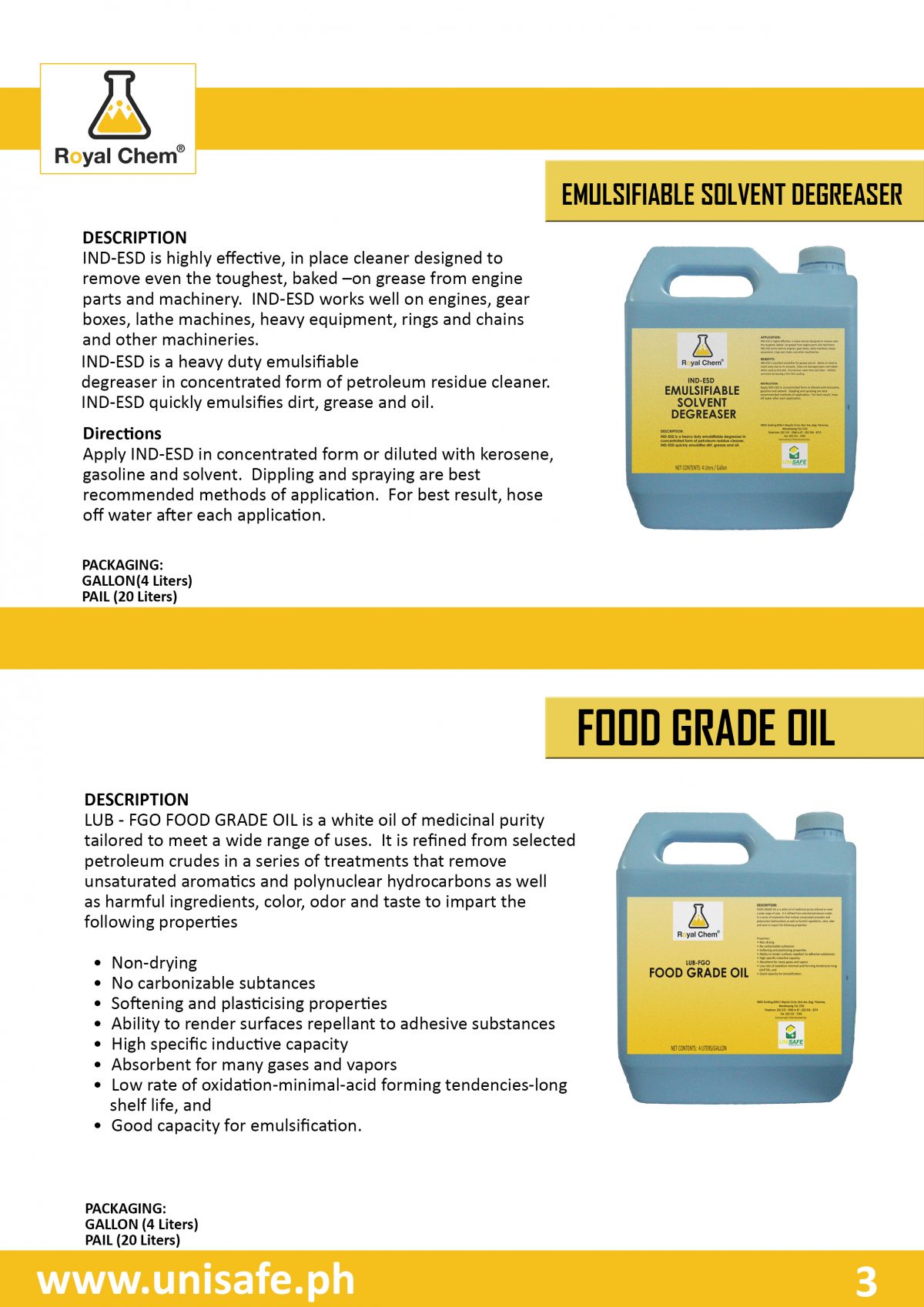 Royalchem Brochure – Unisafe